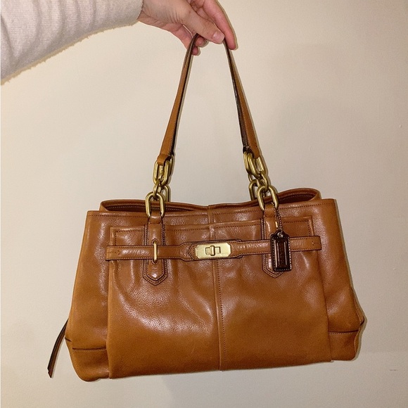 Coach | Bags | Coach Jaden Walnut Brown Leather Large Bag | Poshmark